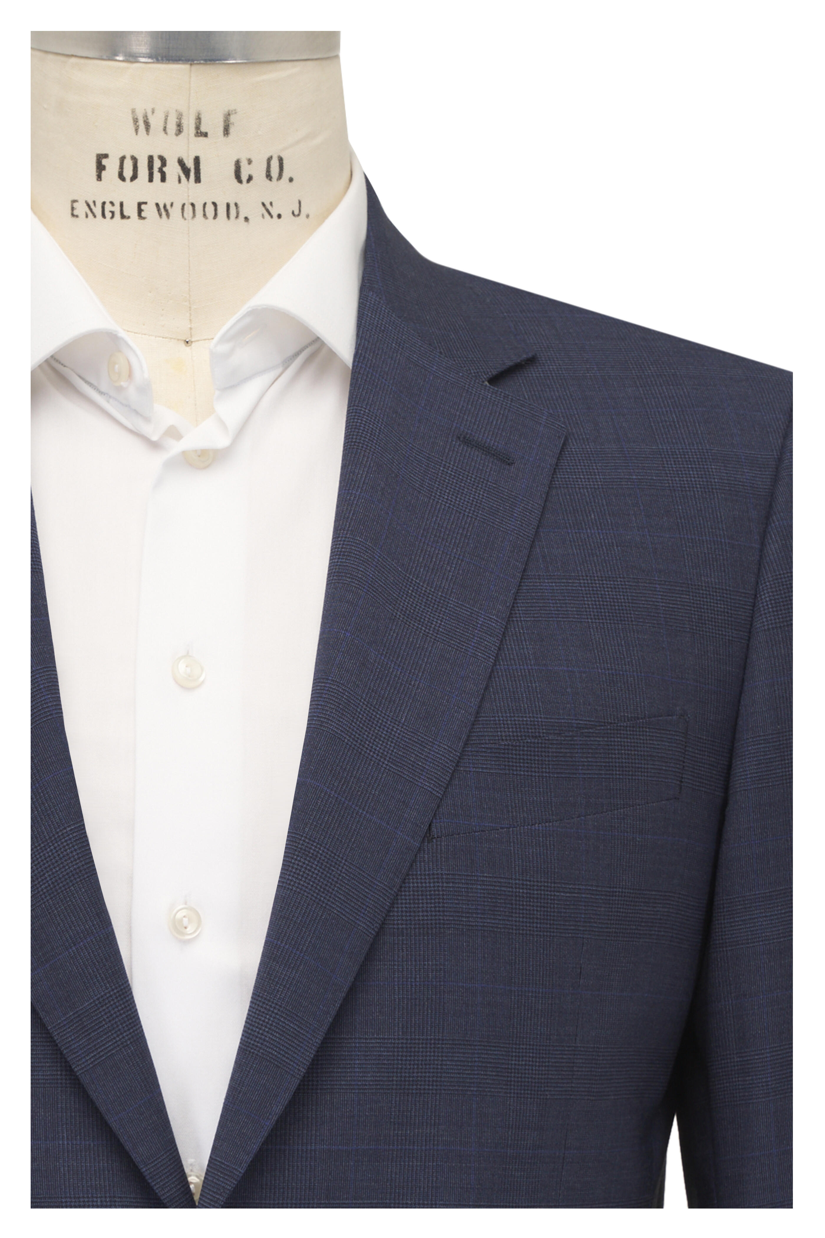 Canali - Navy Plaid Wool Suit | Mitchell Stores