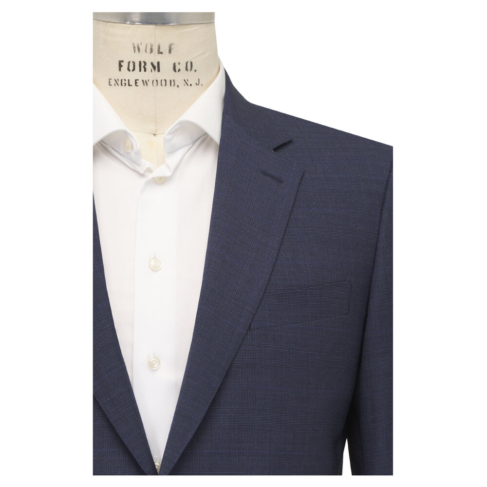 Canali - Navy Plaid Wool Suit | Mitchell Stores