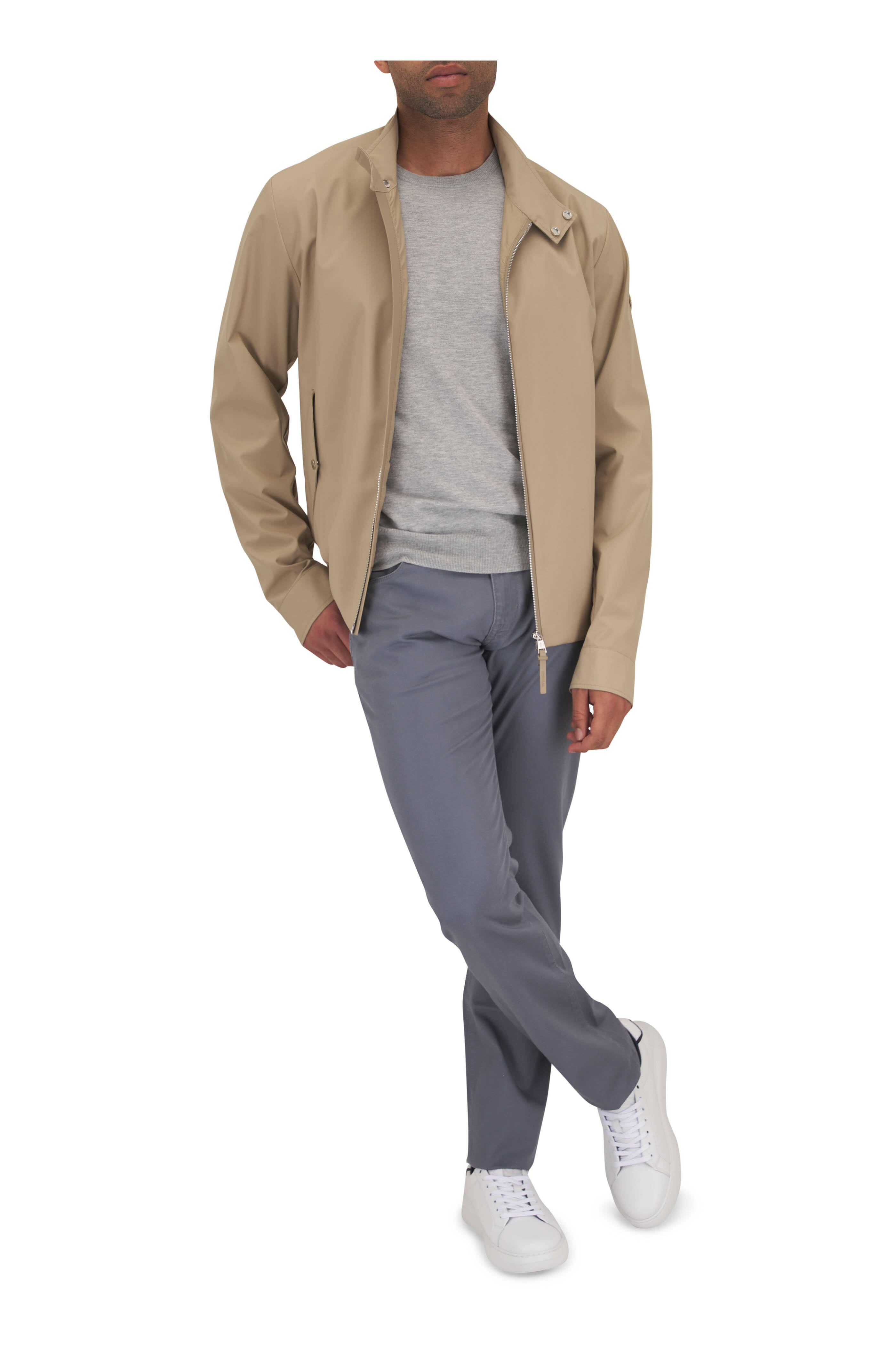 Moncler - Tan Zip Jacket | Mitchell Stores