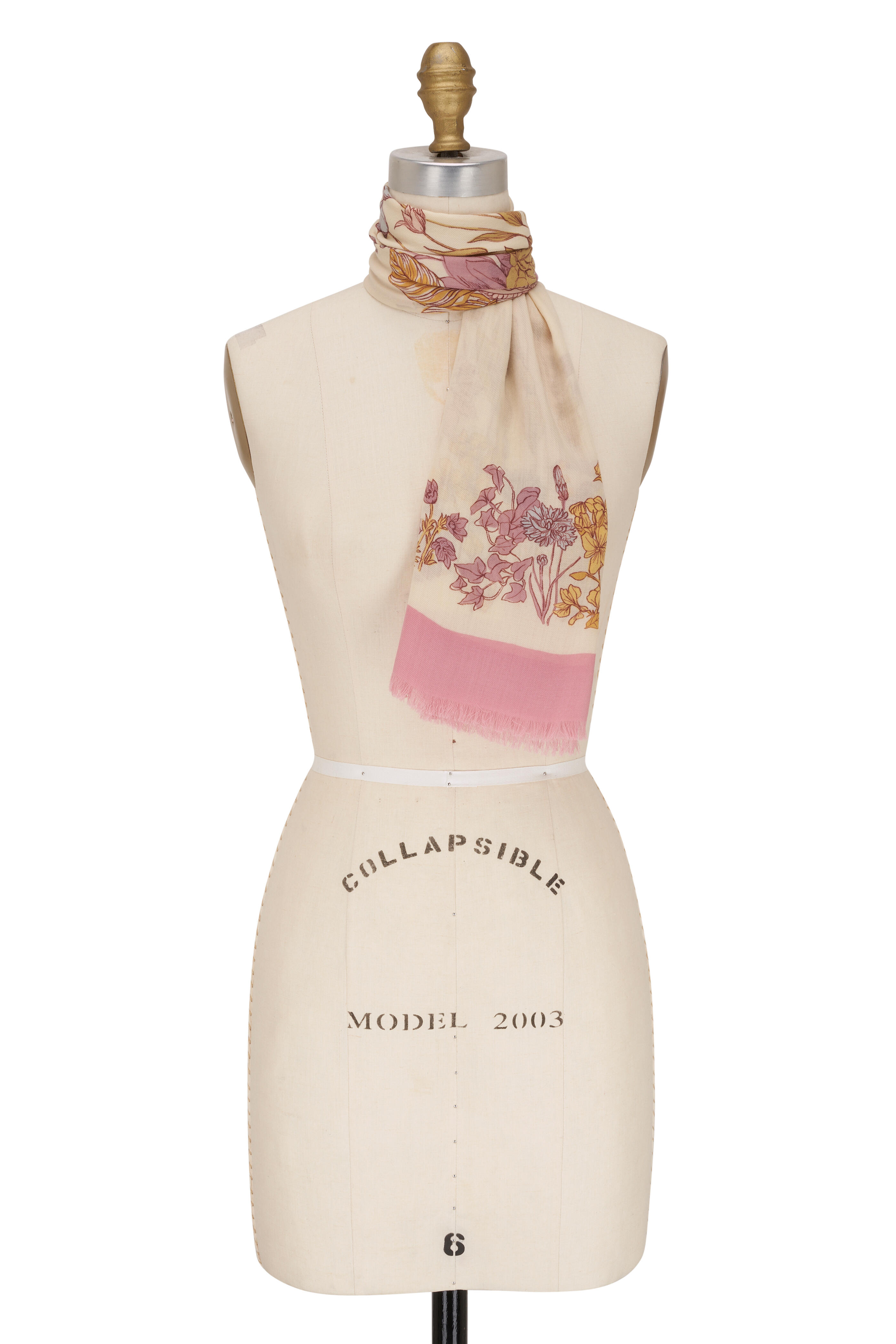 Loro Piana - Carre Rosa Del Chianti Floral Stole
