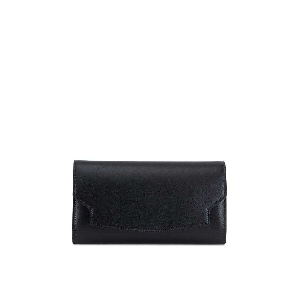 The Row - Lady Black Leather Soft Box Wallet | Mitchell Stores