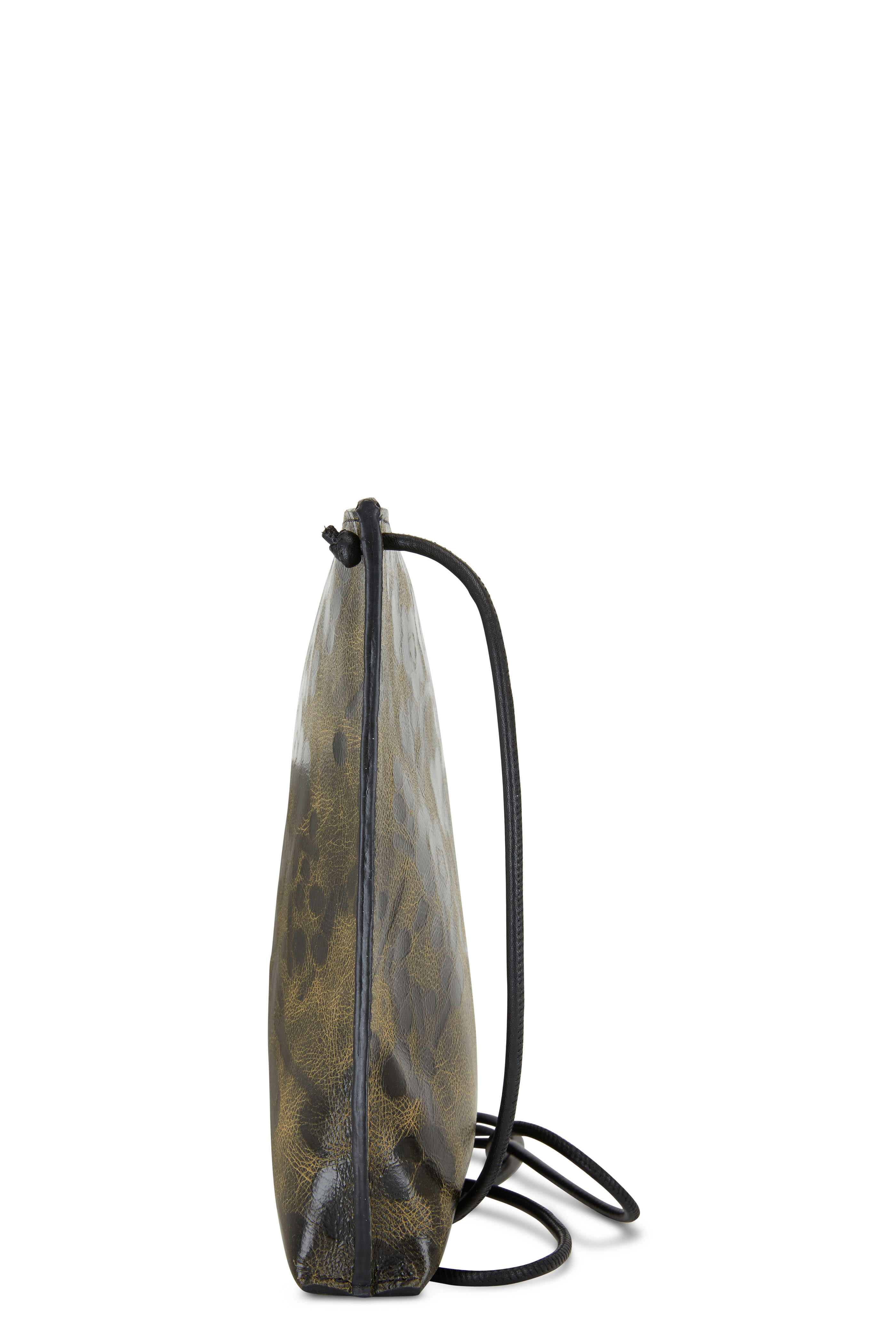 B May Bags - Hazel Blossom Embossed Leather Strappy Pouch