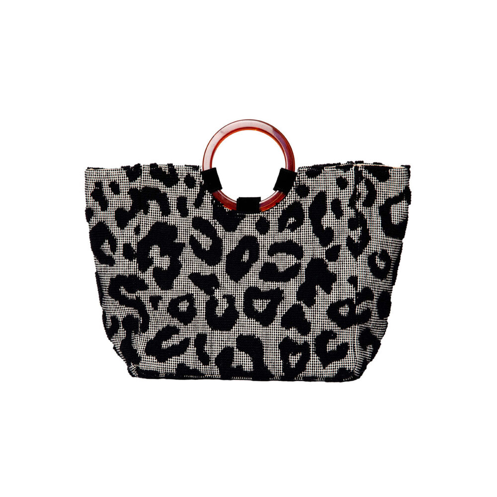 Casa Isota - Carlotta Nero Leopard Tote | Mitchell Stores