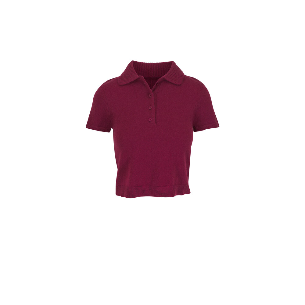 Simkhai - Twila Cranberry Cashmere Polo | Mitchell Stores