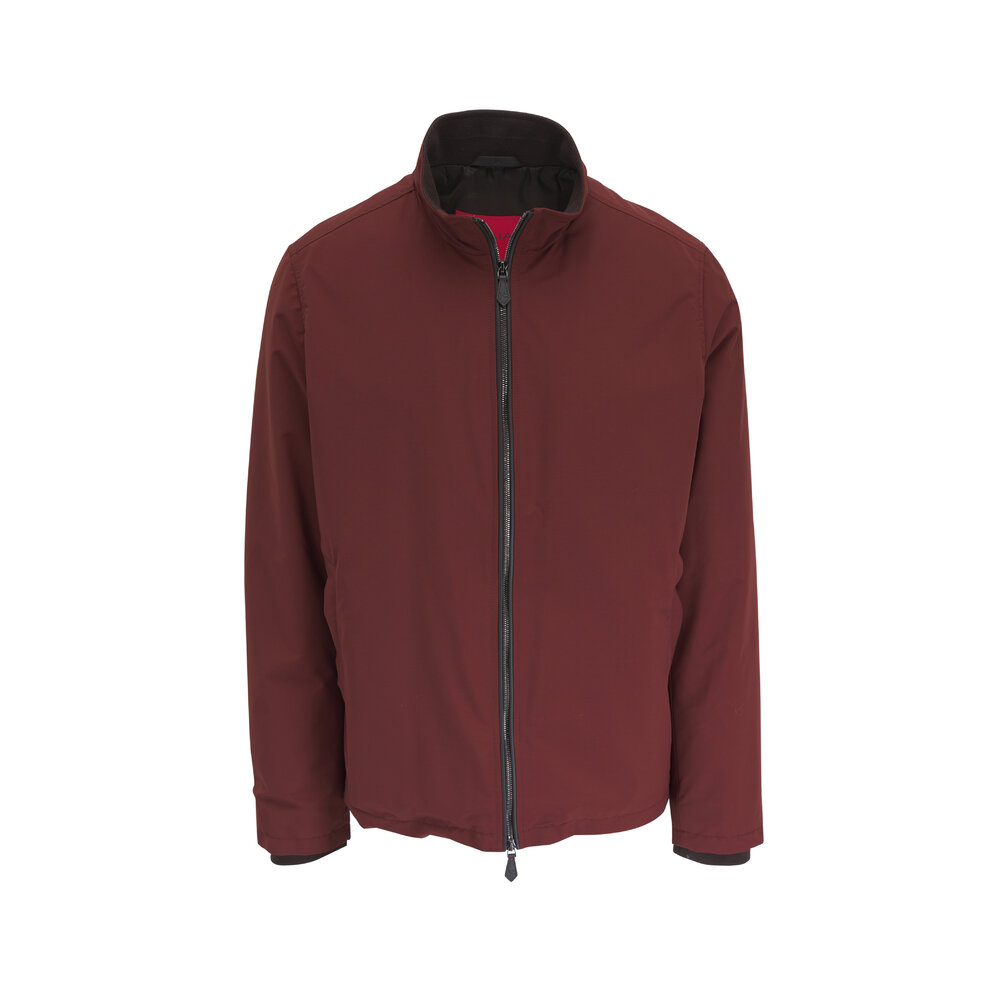 Isaia - Stormsystem Rust Short Zip Jacket | Mitchell Stores
