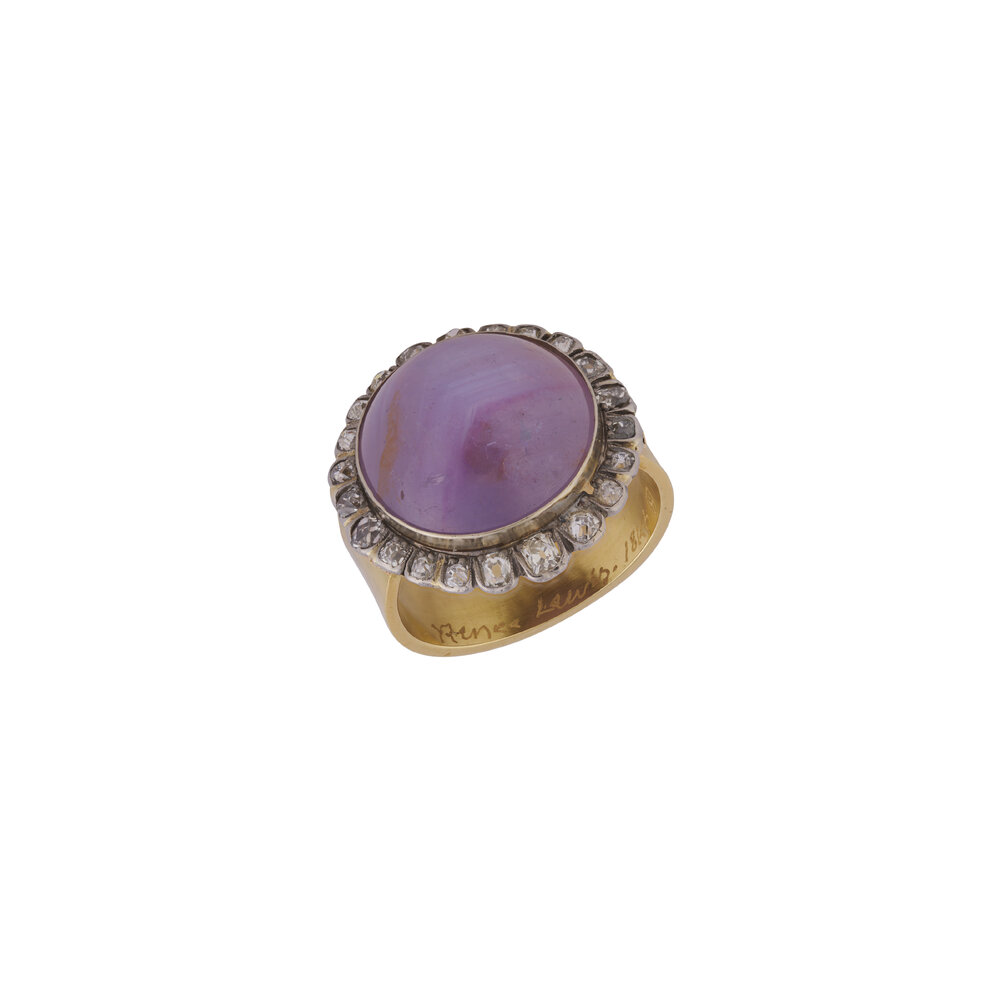 Renee Lewis - 18k Yellow Gold Diamond & Ruby Ring