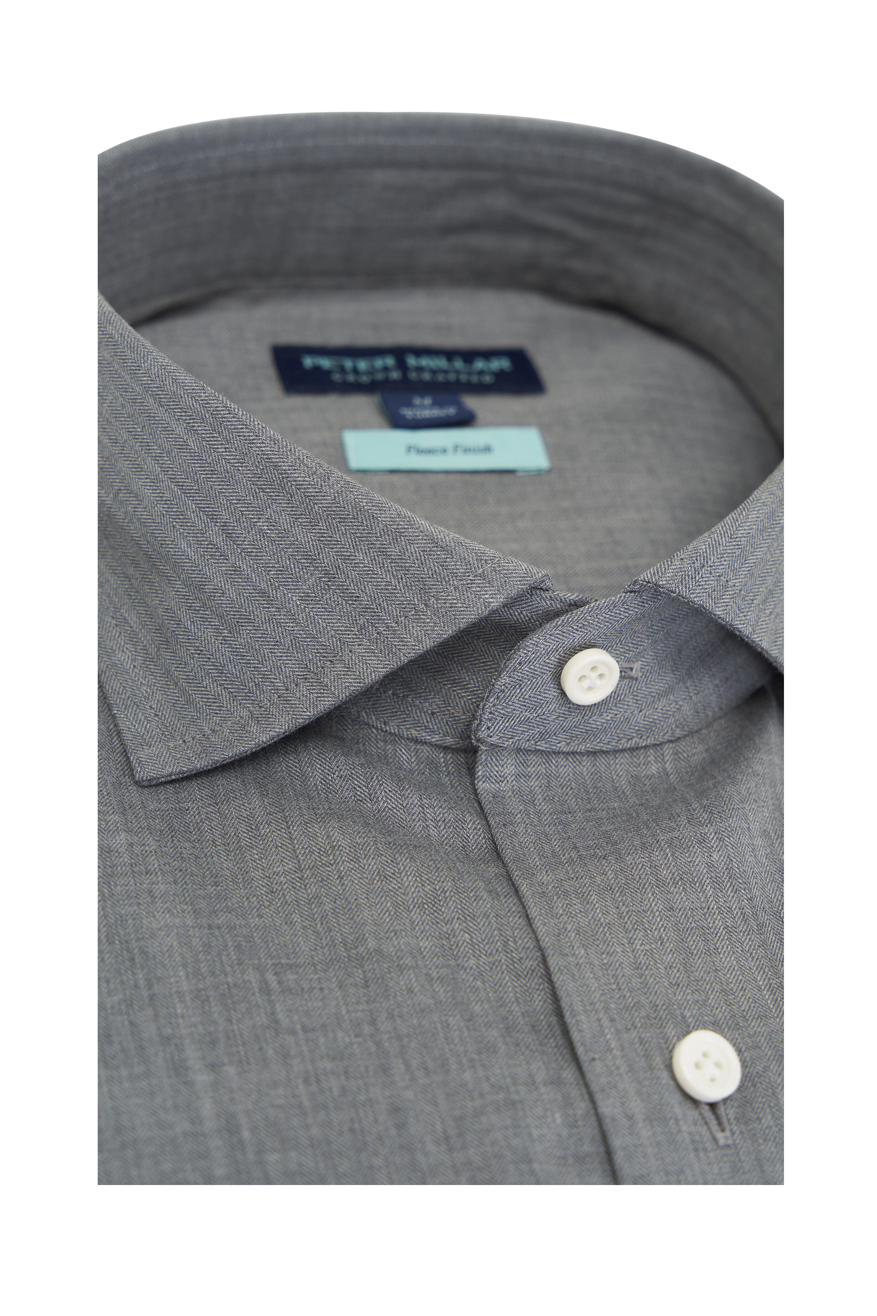 Peter Millar - Cumbria Gale Gray Fleece Finish Sport Shirt