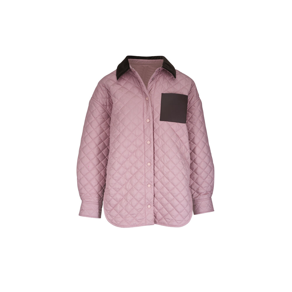 Loewe - Light Pink Quilted Overshirt | Mitchell Stores