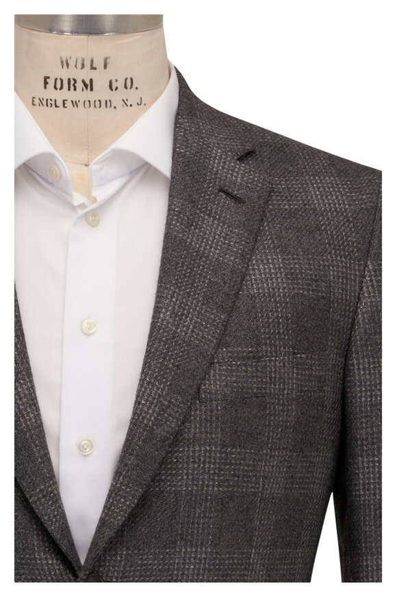 Brioni - Light Gray Tonal Windowpane Check Sport Coat