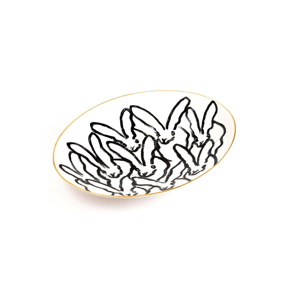 Hunt Slonem - Rabbit Run Serving Platter | Mitchell Stores