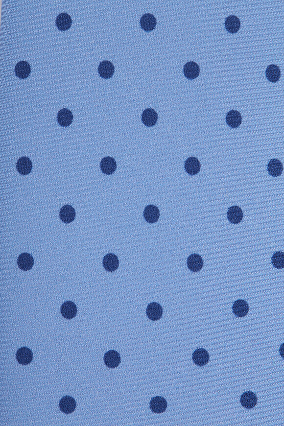 Kiton - Light Blue & Navy Dot Silk Necktie | Mitchell Stores