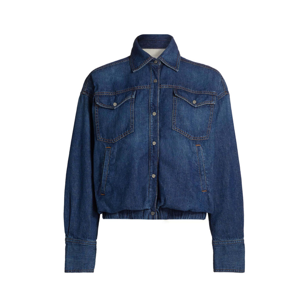 TWP - Denim Bubble Jacket in Dark Wash | Mitchell Stores