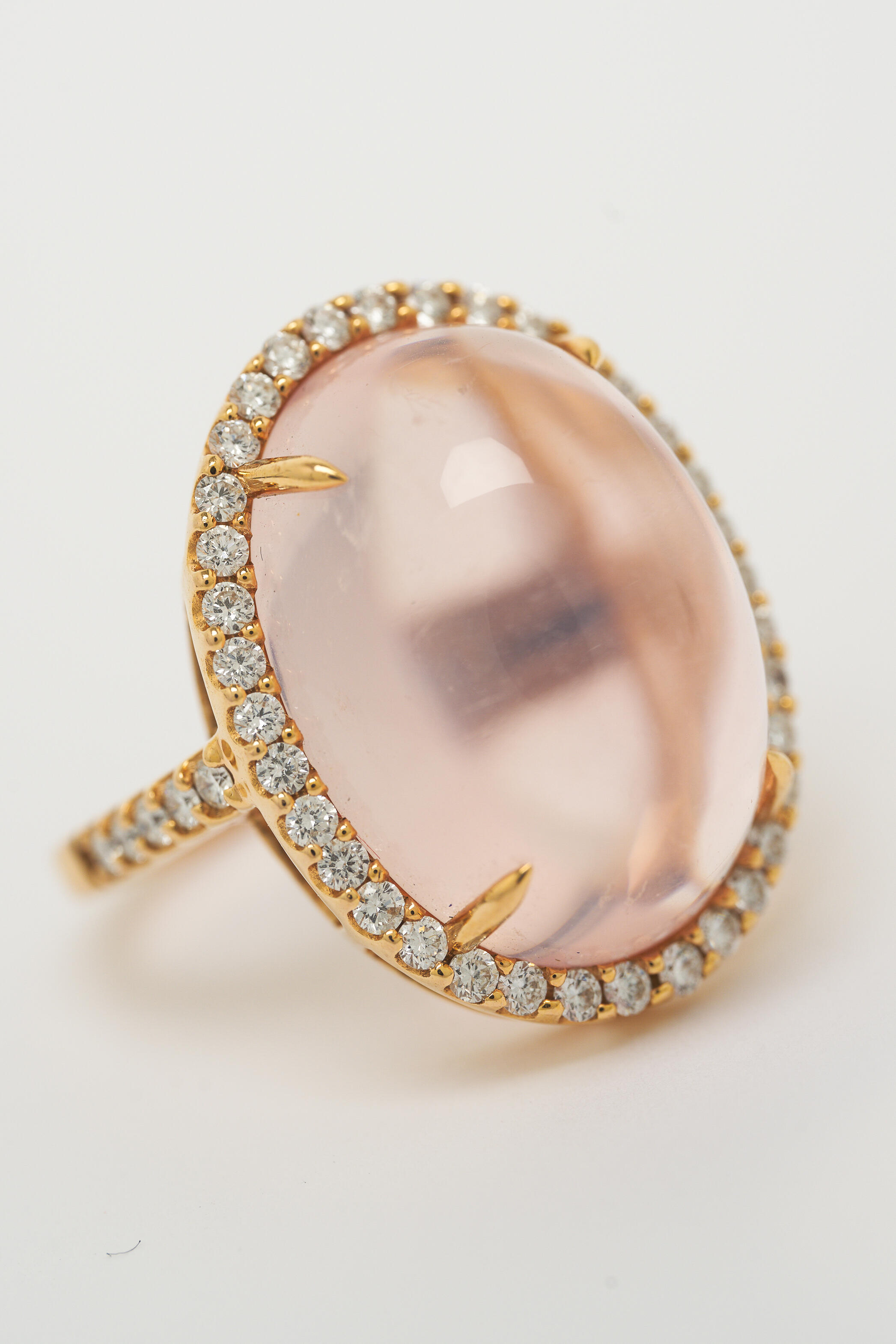 Cairo - Rose Quartz & Diamond Cocktail Ring | Mitchell Stores
