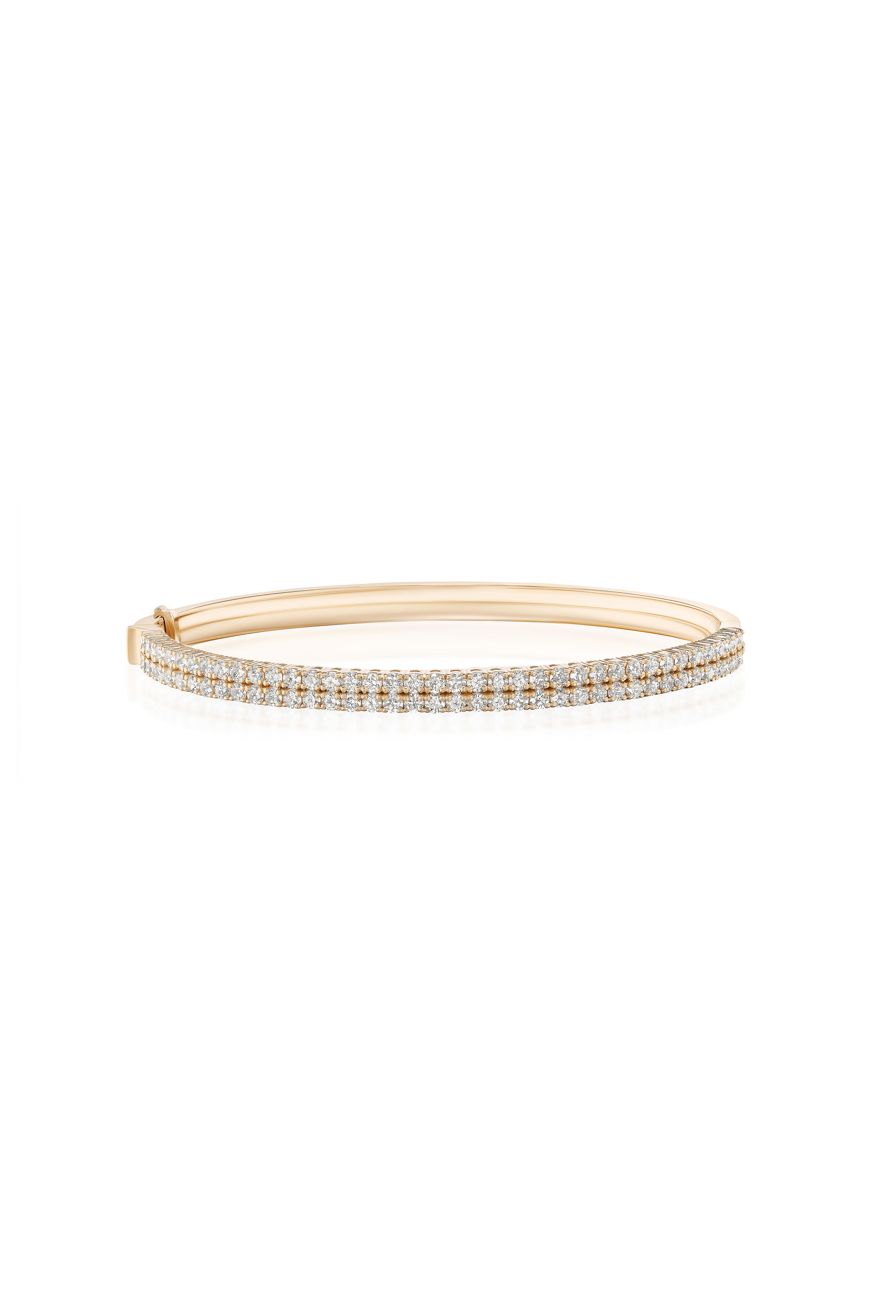 Melissa Kaye - 18k Rose Gold Diamond Double Lenox Cuff