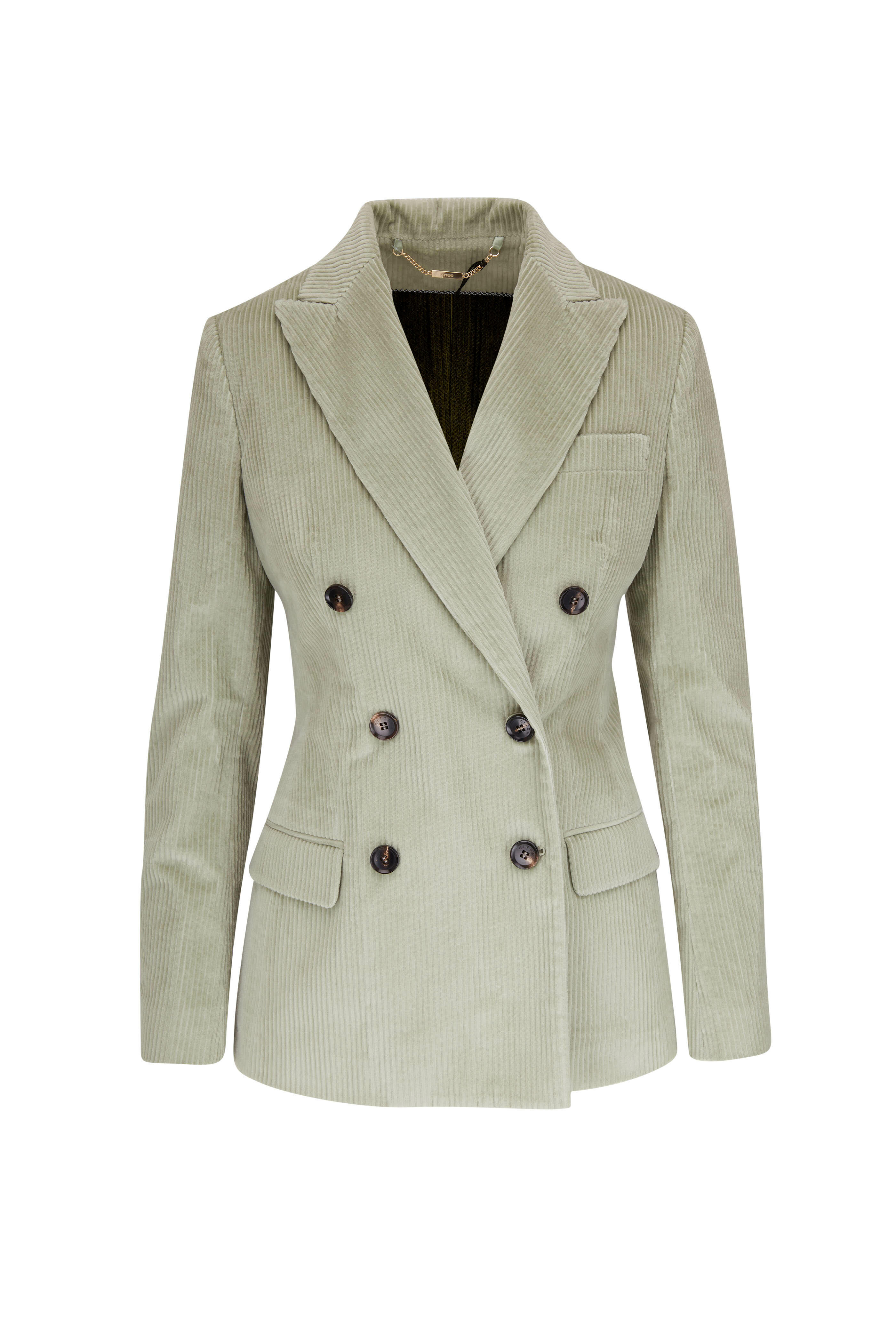 Kiton - Light Green Double-Breasted Jacket | Mitchell Stores