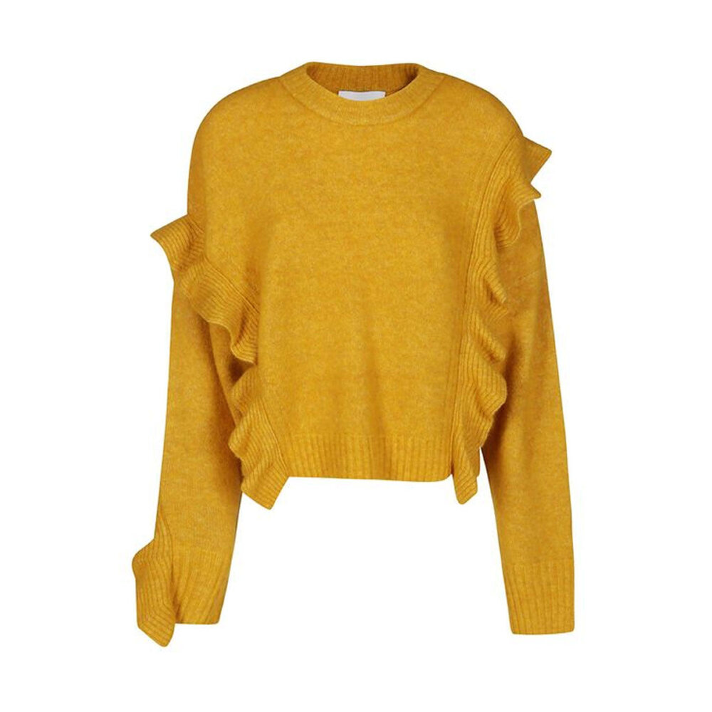 3.1 Phillip Lim - Mustard Ruffle Cropped Sweater