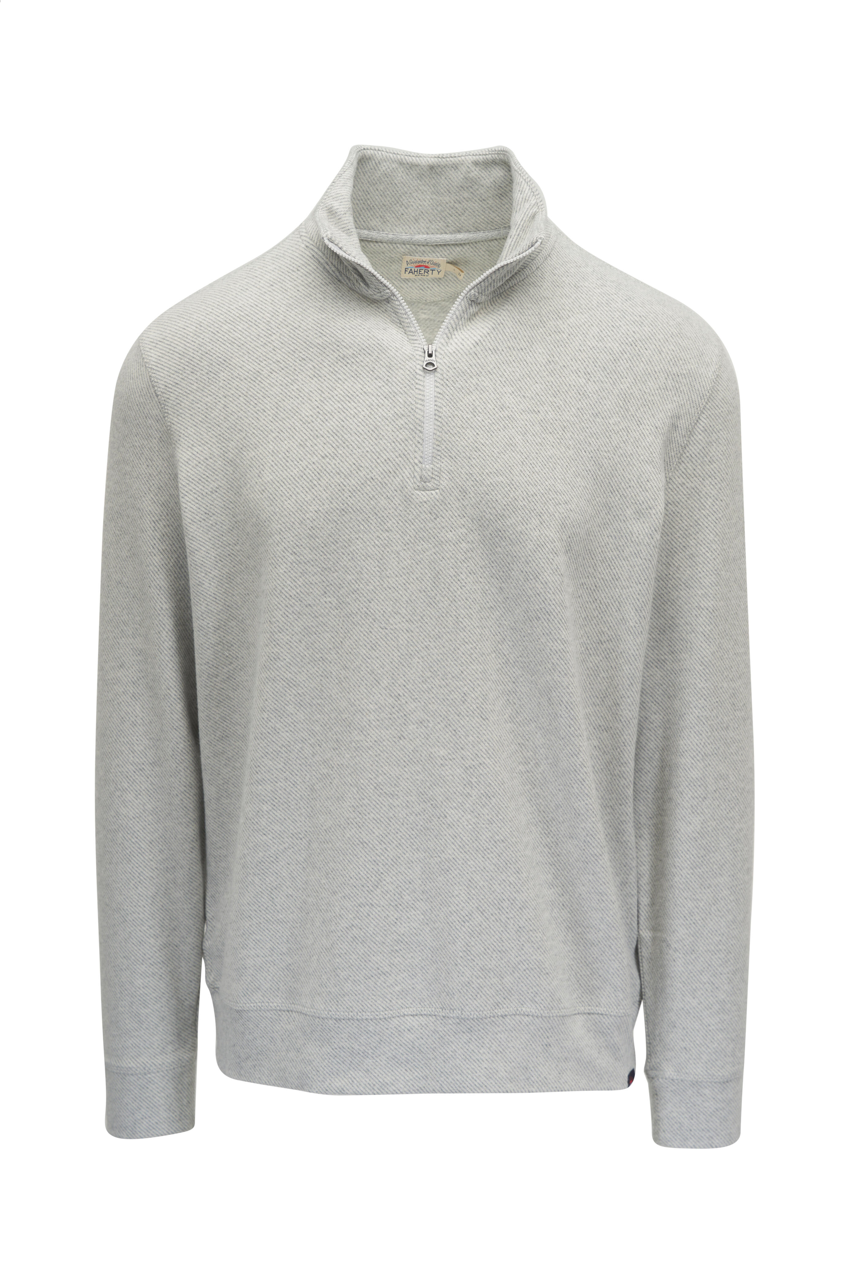 Faherty Brand - Legend™ Light Heather Gray Quarter Zip Pullover