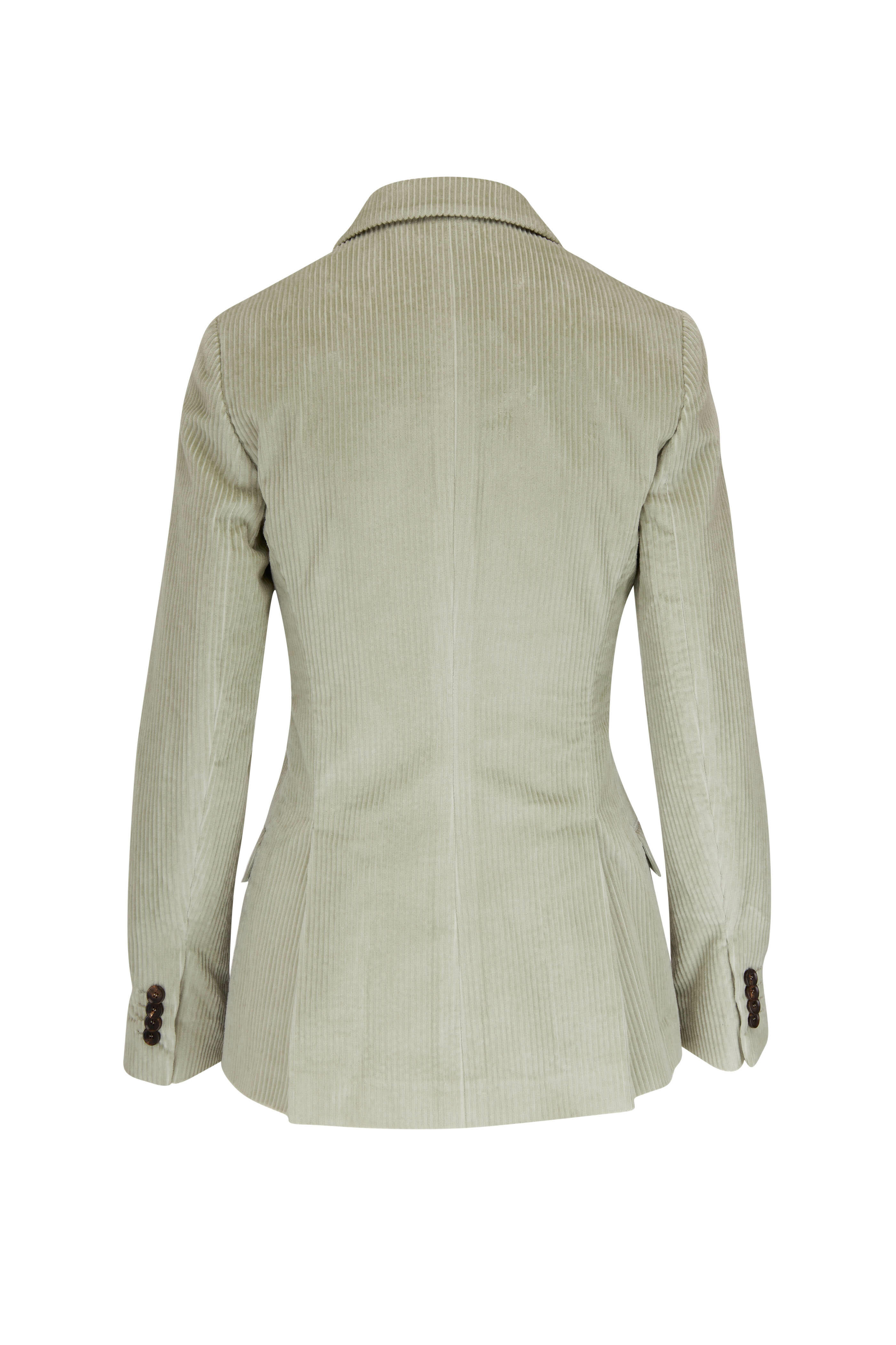 Kiton - Light Green Double-Breasted Jacket | Mitchell Stores
