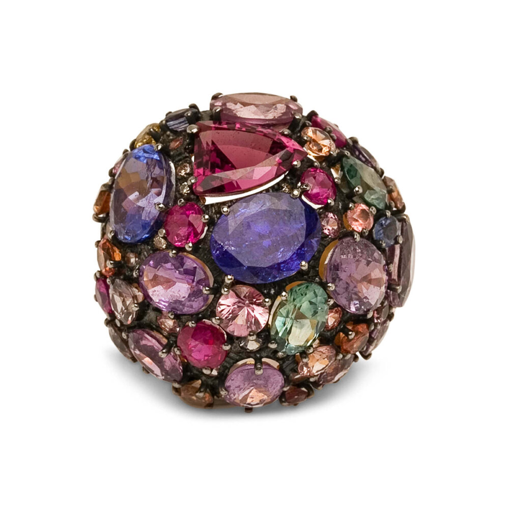 Michael Tracy - Lorenzetti Gemstone Cluster Dome Ring