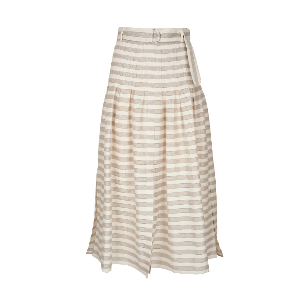 Akris Punto - Flax Kodak Stripe Maxi Skirt | Mitchell Stores