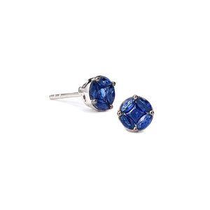 Nam Cho - 18-karat Blue Sapphire Invisibly Set Round Studs