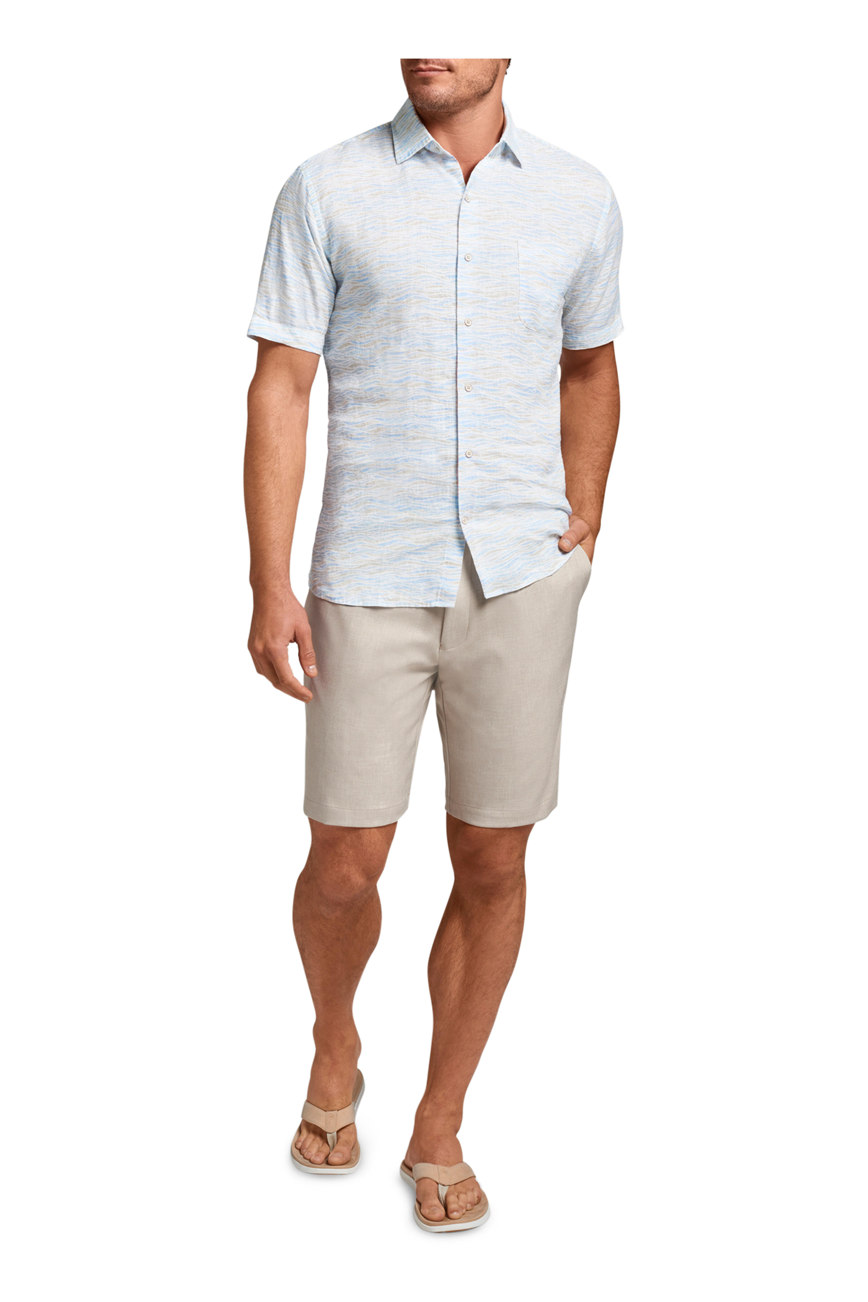 Peter Millar - Saltwater Linen Short Sleeve Sport Shirt