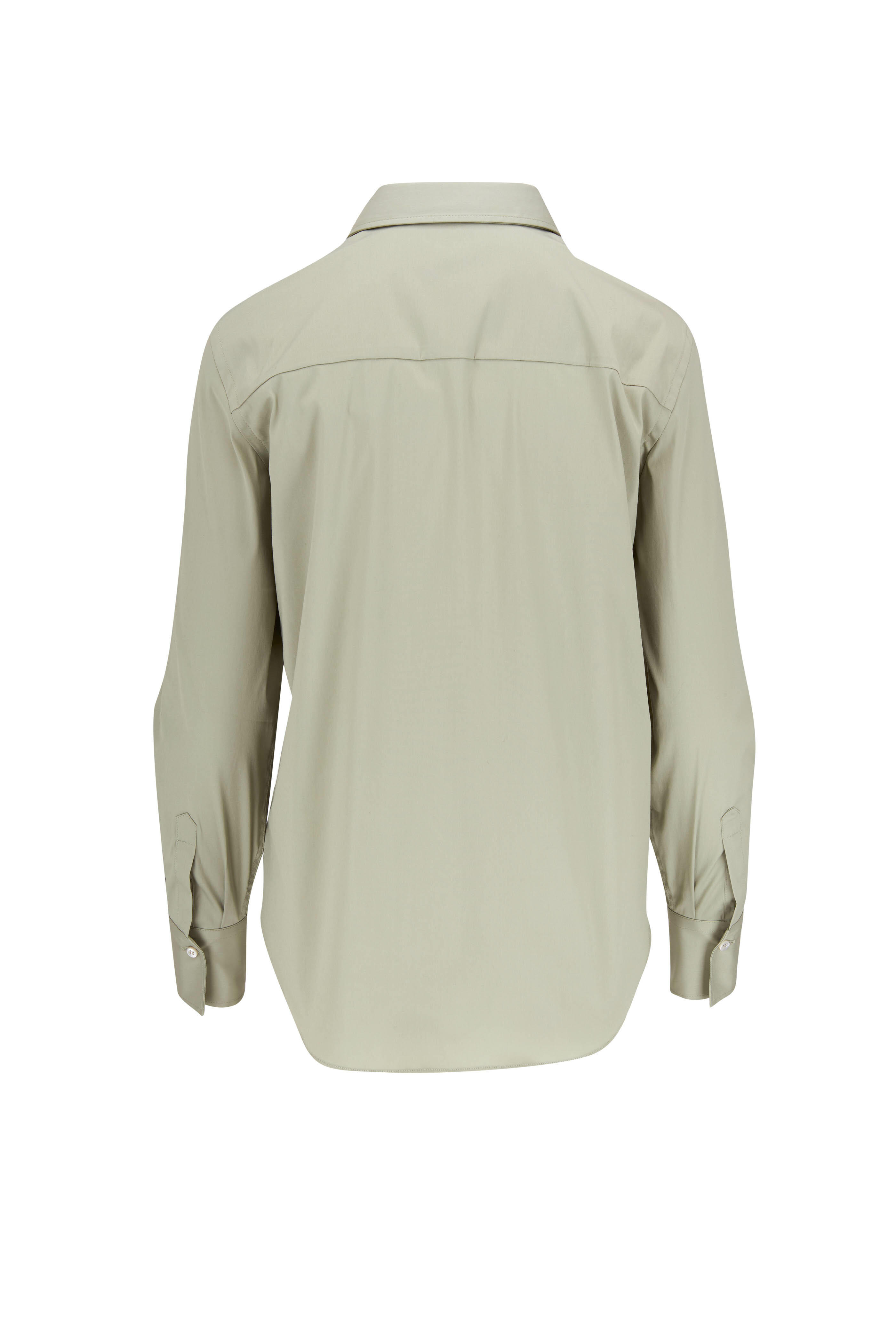 Brunello Cucinelli - Thyme Button Down Monili Blouse
