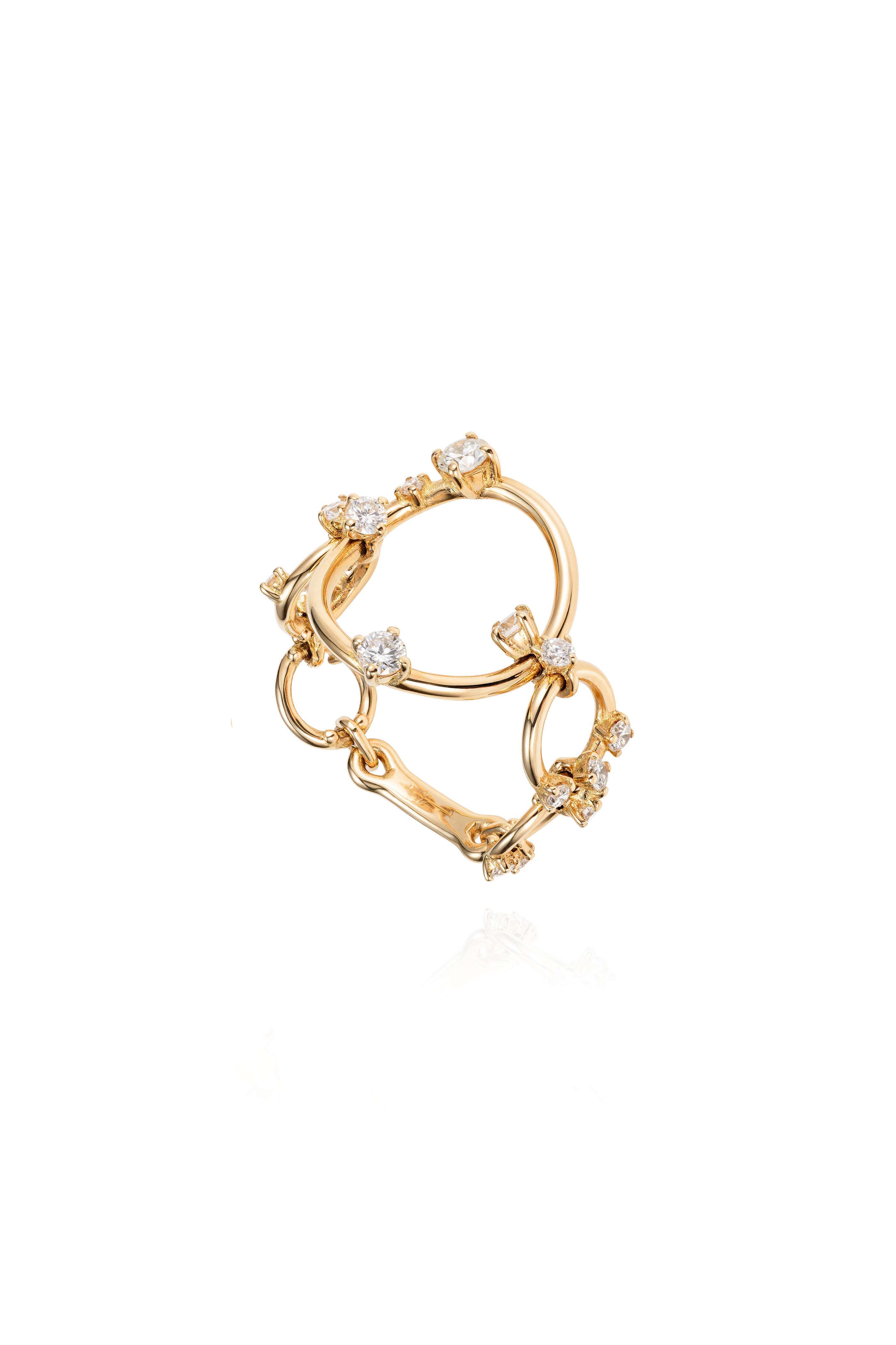Fernando Jorge - 18K Yellow Gold Diamond Aerial Loops Ring
