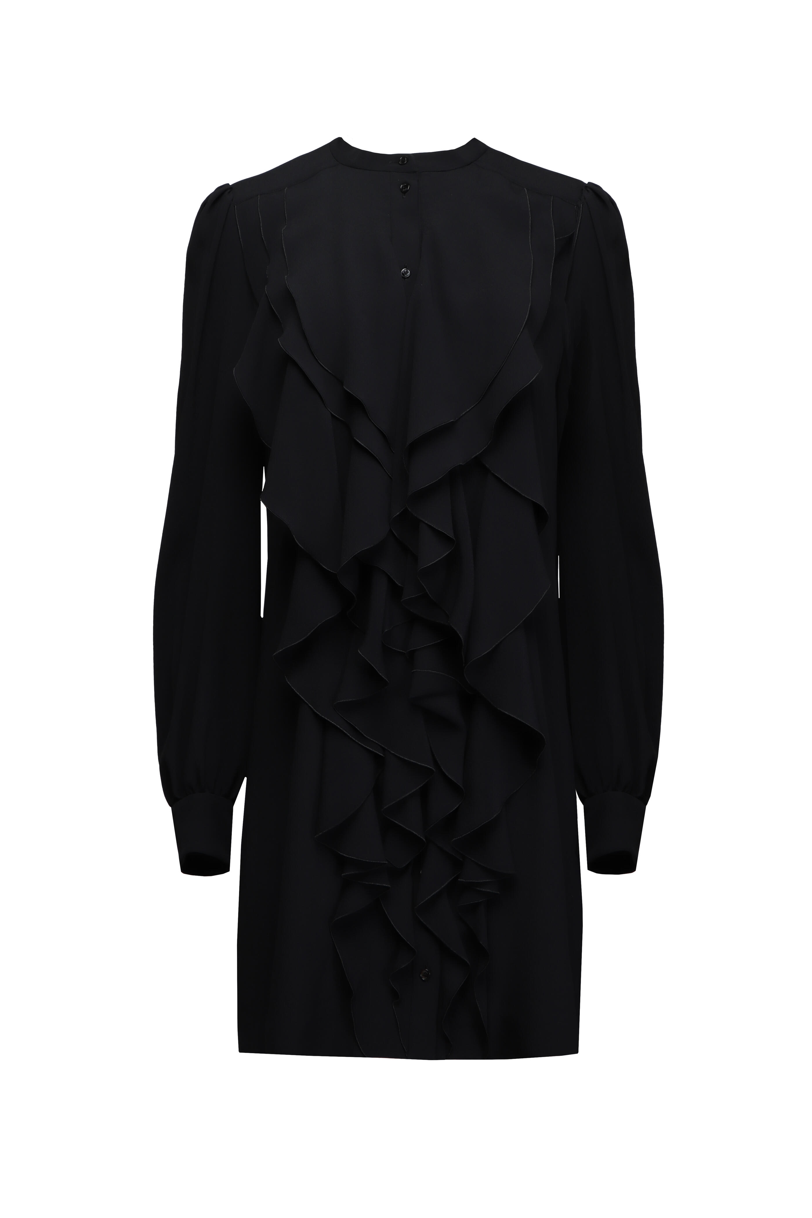 Chloé - Black Ruffle Front Mini Dress | Mitchell Stores