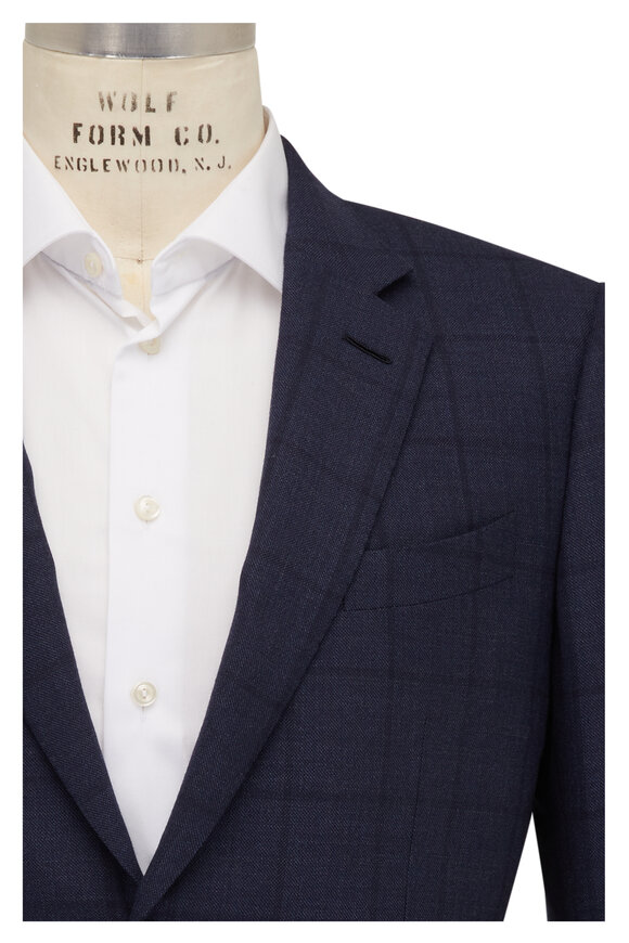 Zegna - Blue Windowpane Centoventimila Wool Suit