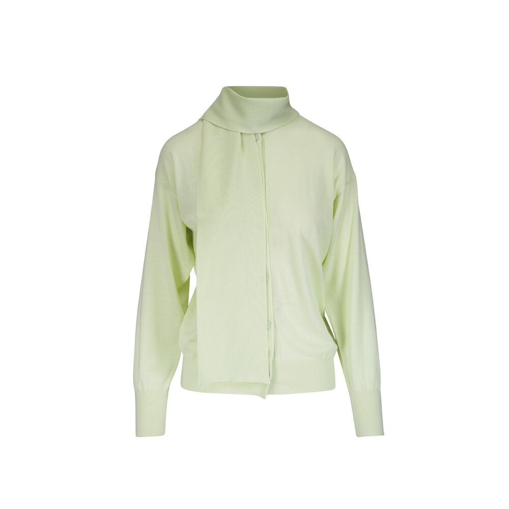 Jil Sander - Pear Cashmere Scarf Cardigan | Mitchell Stores