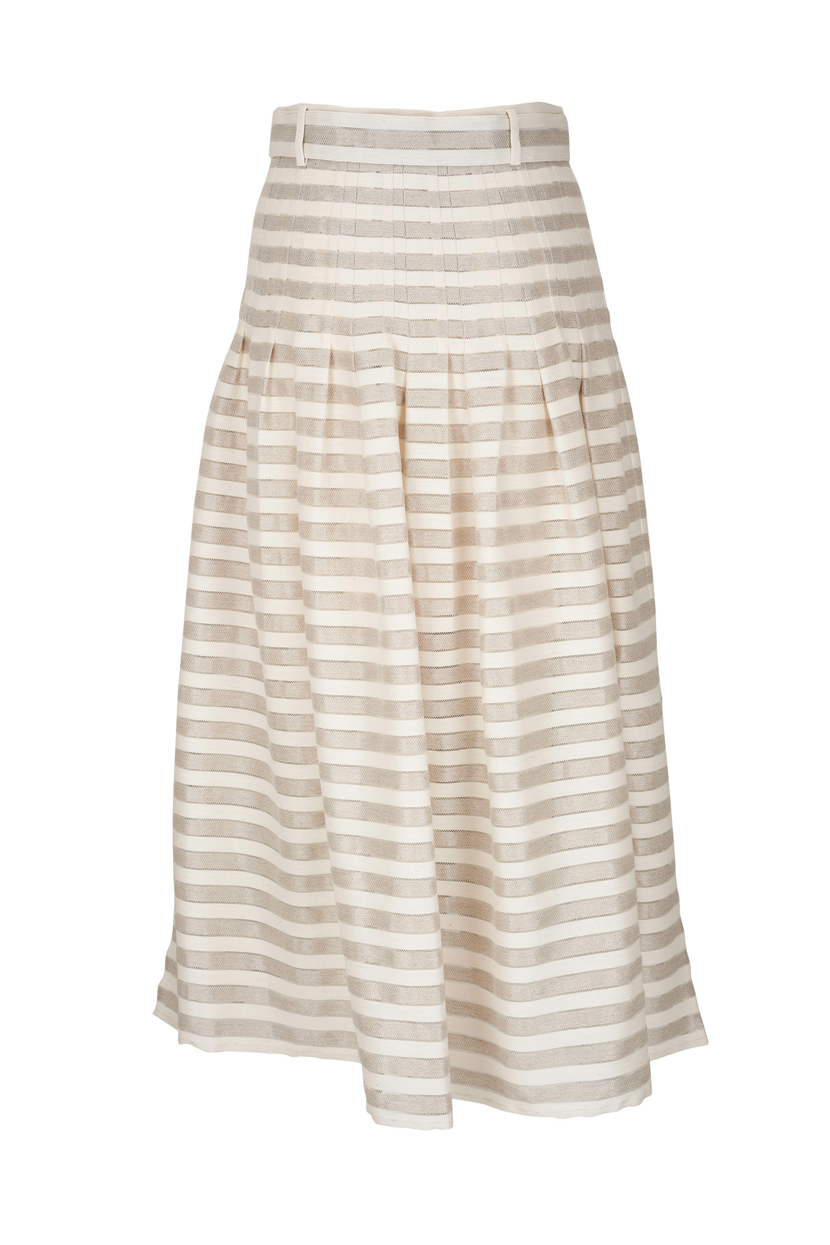 Akris Punto - Flax Kodak Stripe Maxi Skirt | Mitchell Stores