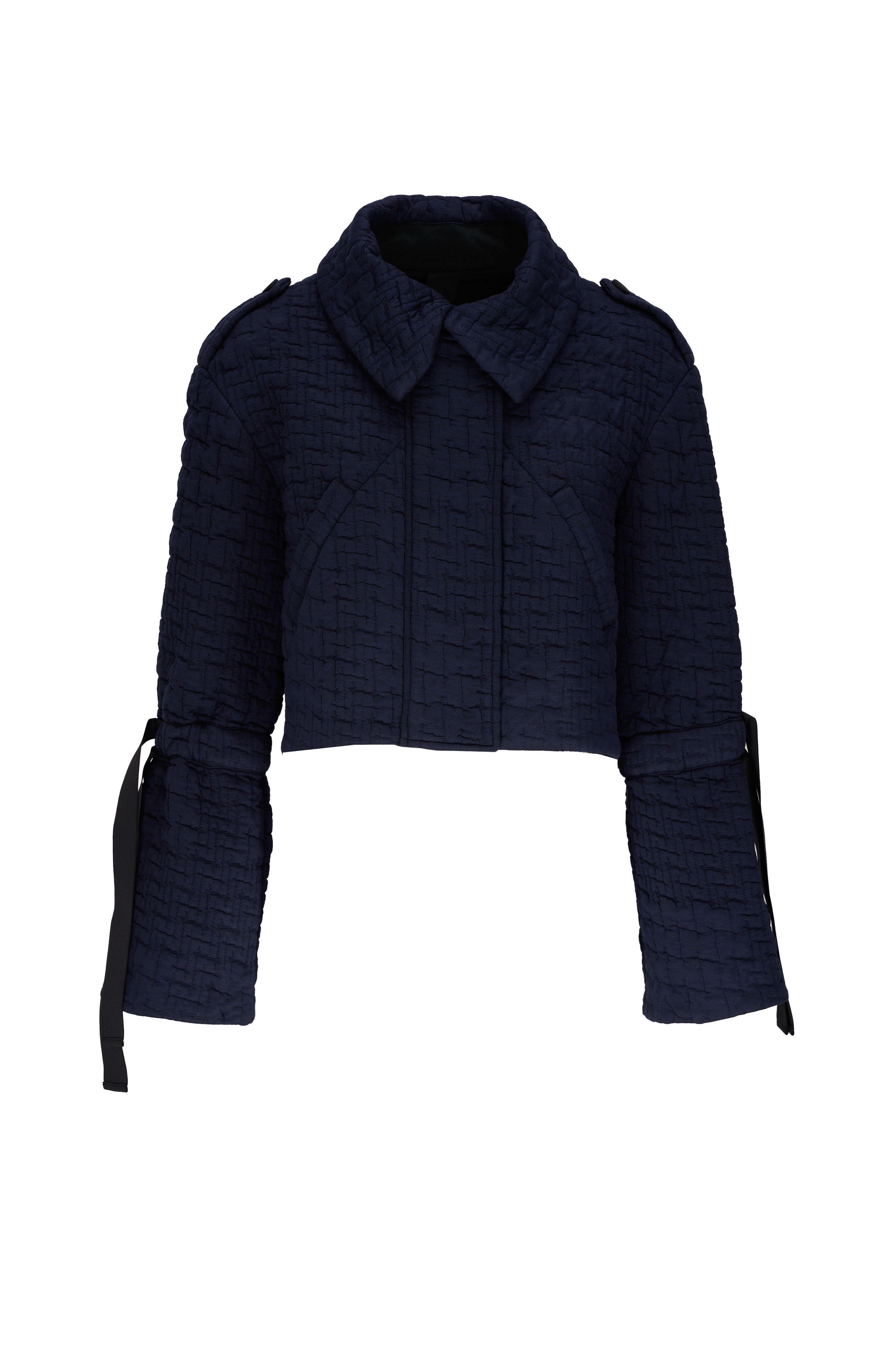 KZ_K Studio - Botanica Sculpt Navy Blue Jacket | Mitchell Stores