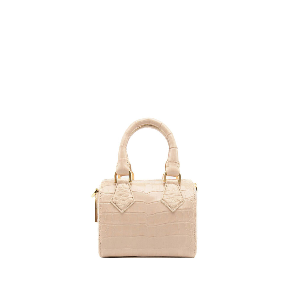 Maria Oliver - Small Lilly Bowler Bag in Almond | Mitchell Stores