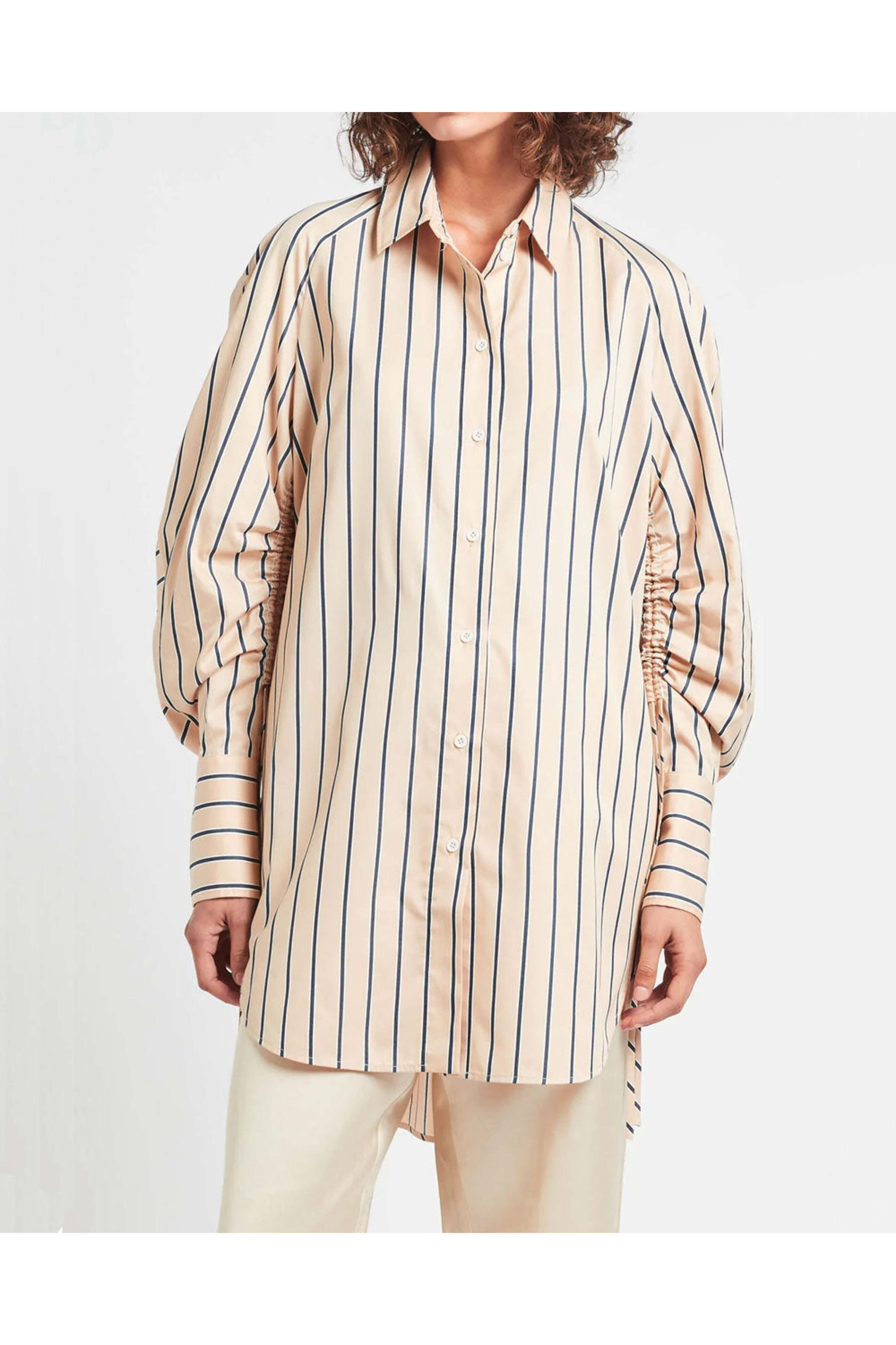 Lee Mathews - Beige Evelyn Shirt | Mitchell Stores