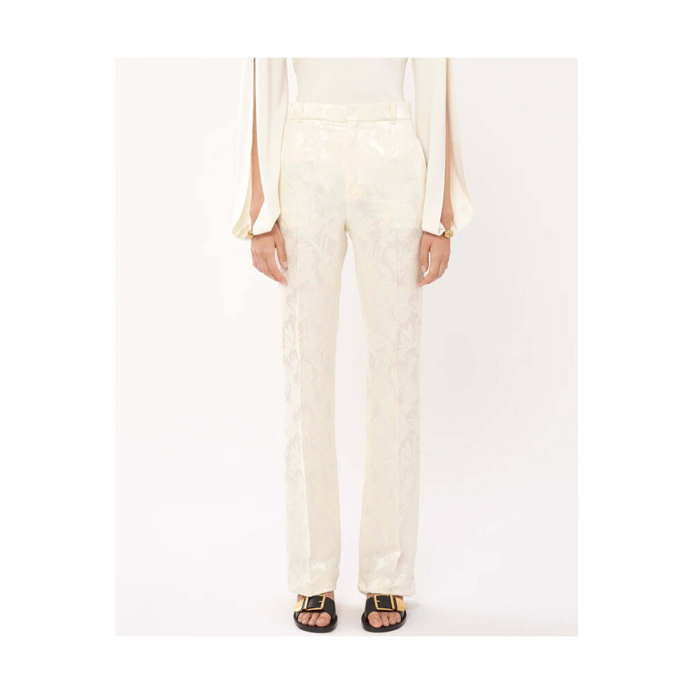 Chloé - Coconut Milk Jacquard Trouser | Mitchell Stores