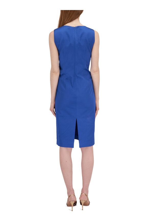 D.Exterior - Cobalt Shantung Sheath Dress | Mitchell Stores