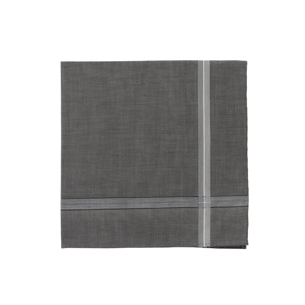 Simonnot-Godard - Dark Grey Jacquard Pocket Square