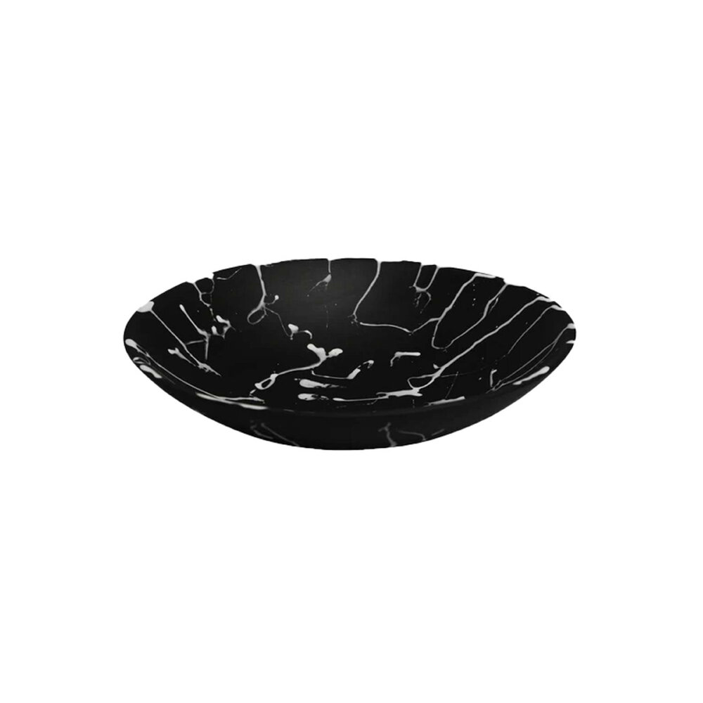 Nashi Home - Large Everyday Black and White Swirl Bowl