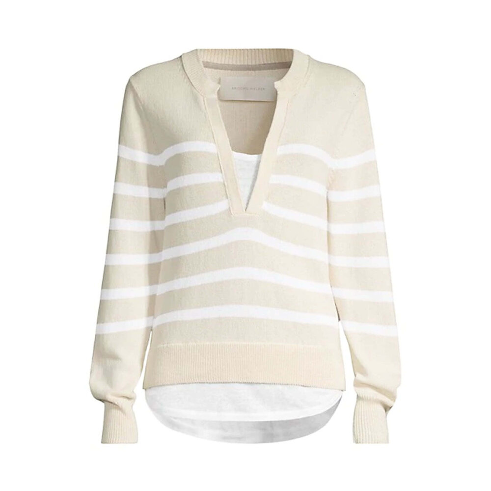 Brochu Walker - Calla Ivory Roan Layered Stripe Henley