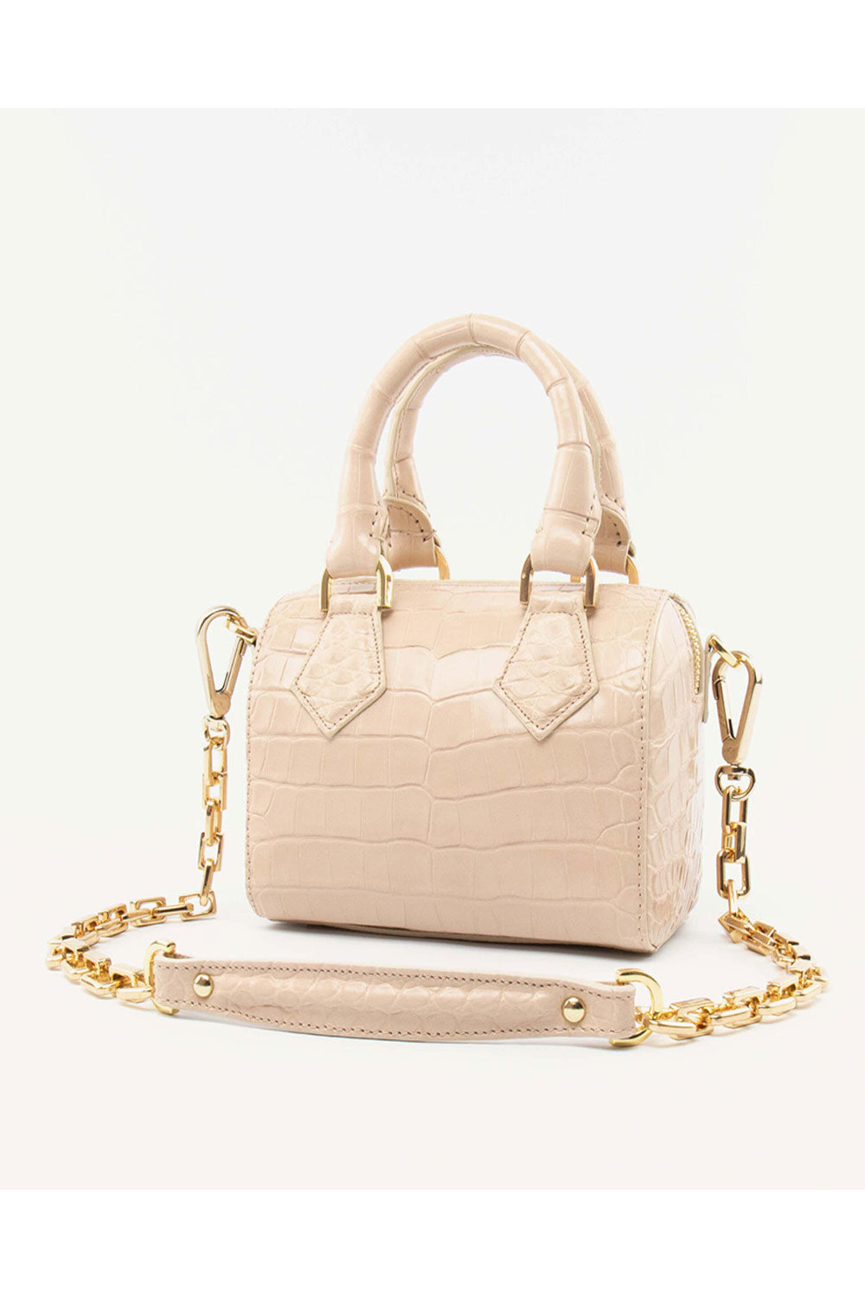 Maria Oliver - Small Lilly Bowler Bag in Almond | Mitchell Stores