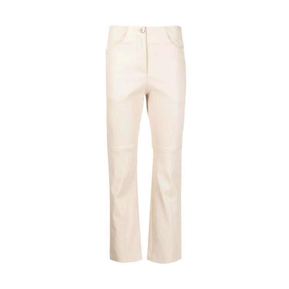 Brunello Cucinelli - Bianco Leather Pant | Mitchell Stores