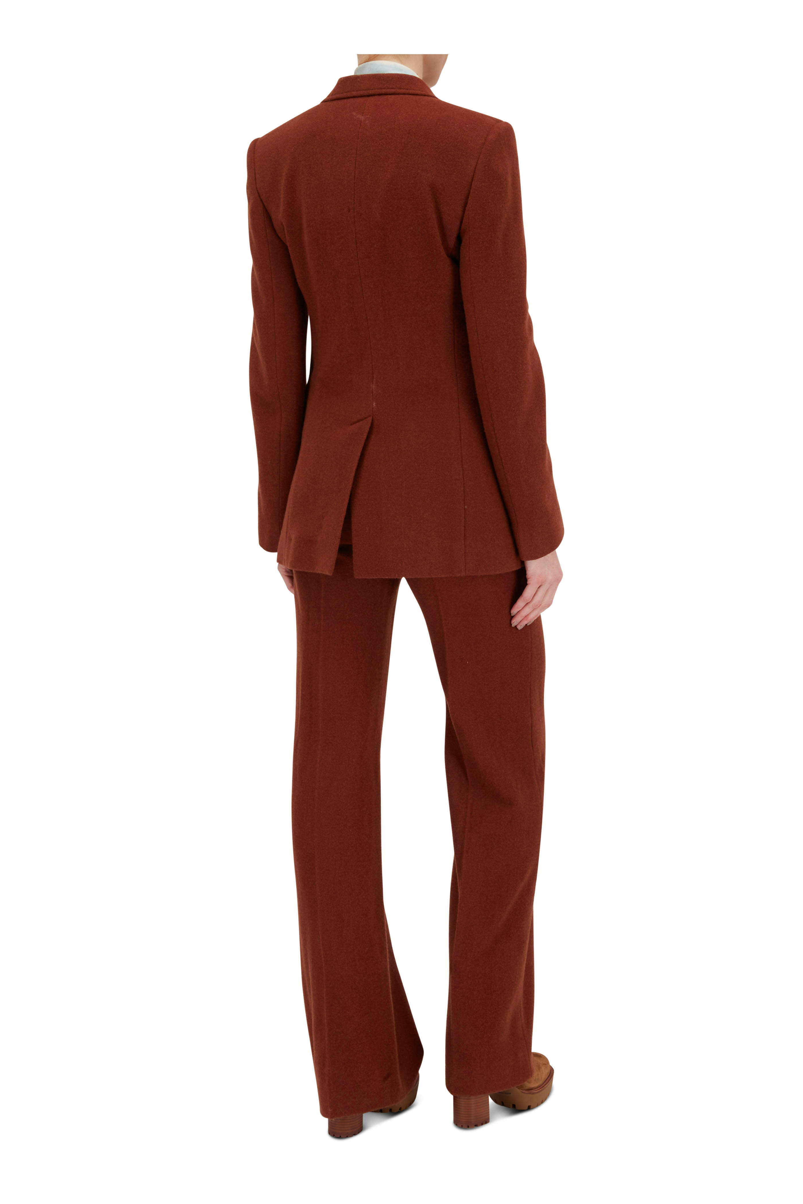 Chloé - Plain Brown Wool & Cashmere Soft Jacket | Mitchell Stores