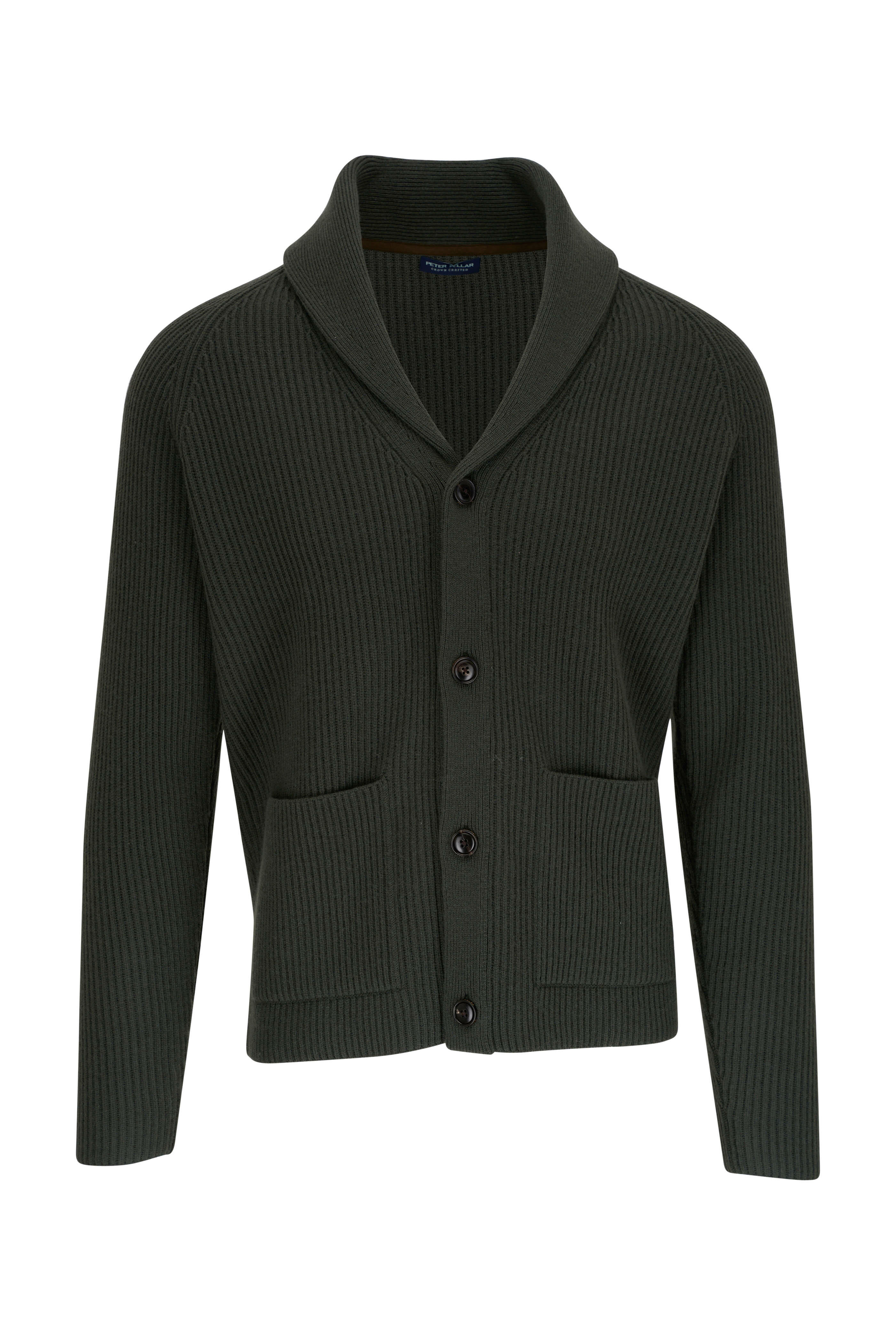 Peter Millar - Dark Olive Alpine Cardigan | Mitchell Stores