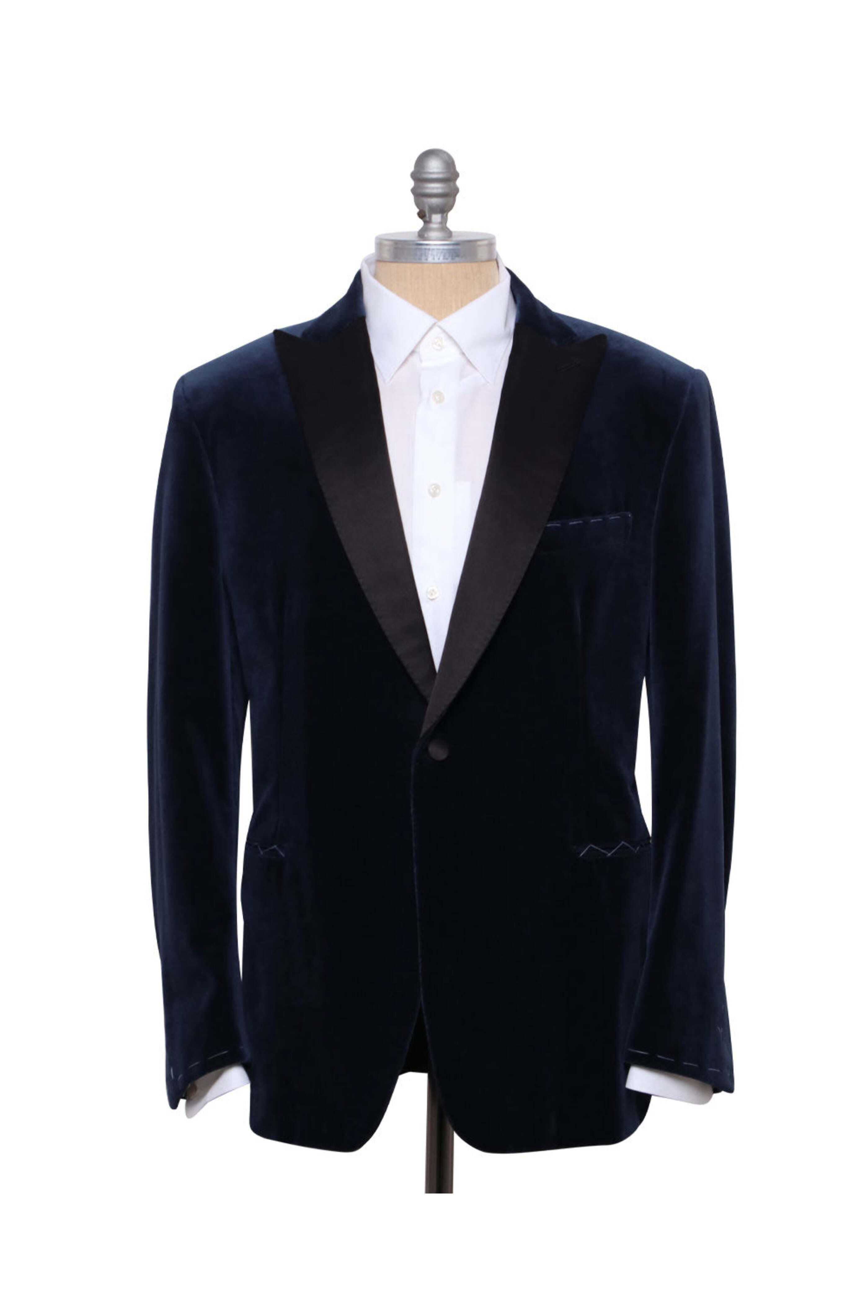 Brioni - Sapphire Velour Dinner Jacket | Mitchell Stores