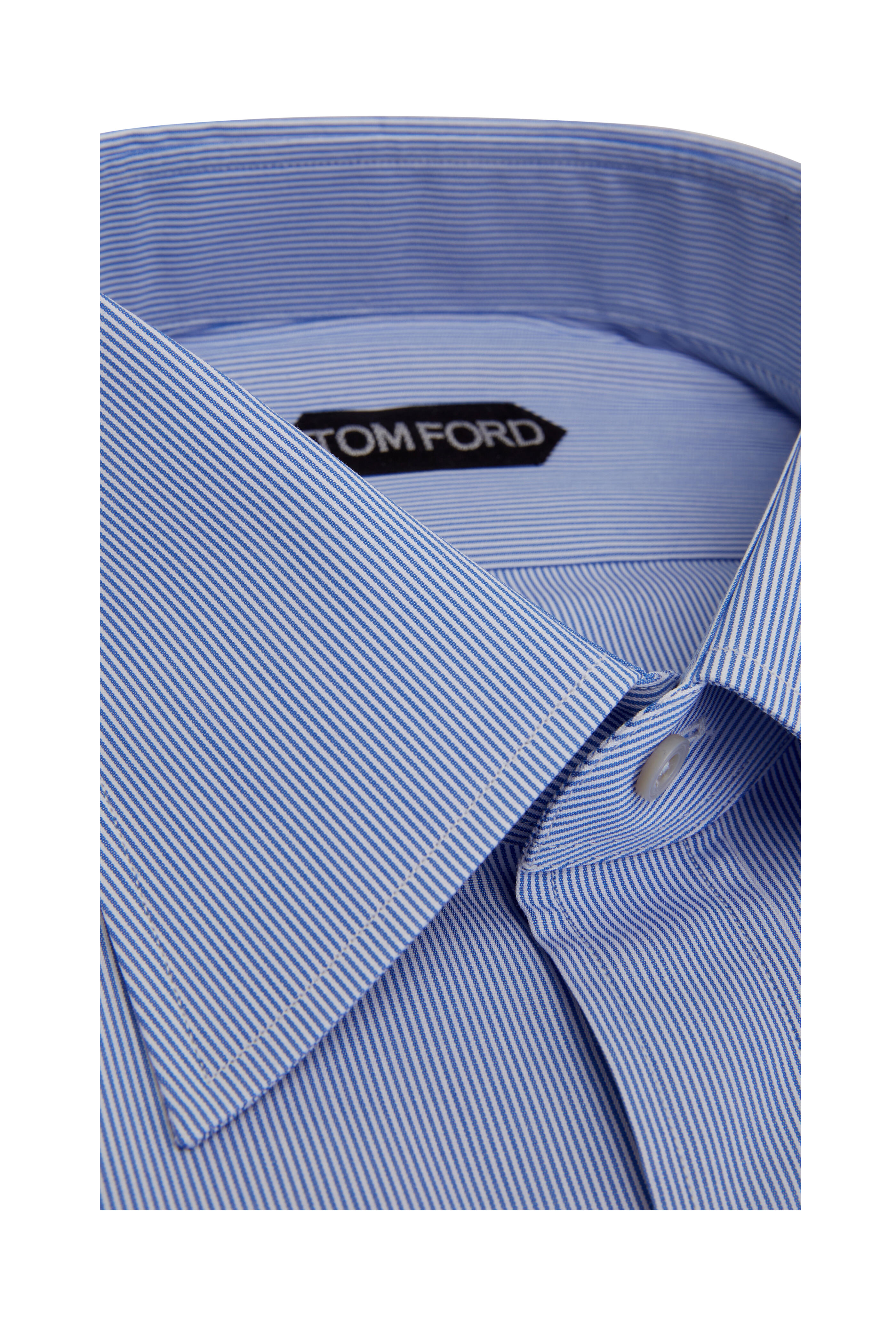 Tom Ford - Blue Micro Stripe Dress Shirt | Mitchell Stores