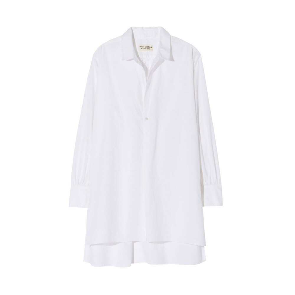 Nili Lotan - White Button Up Ambrose Tunic | Mitchell Stores