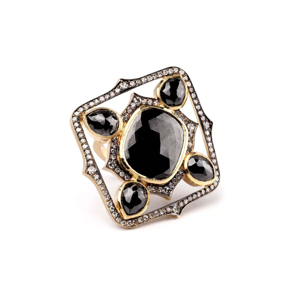 Sylva & Cie - Black Diamond Bomb Ring | Mitchell Stores