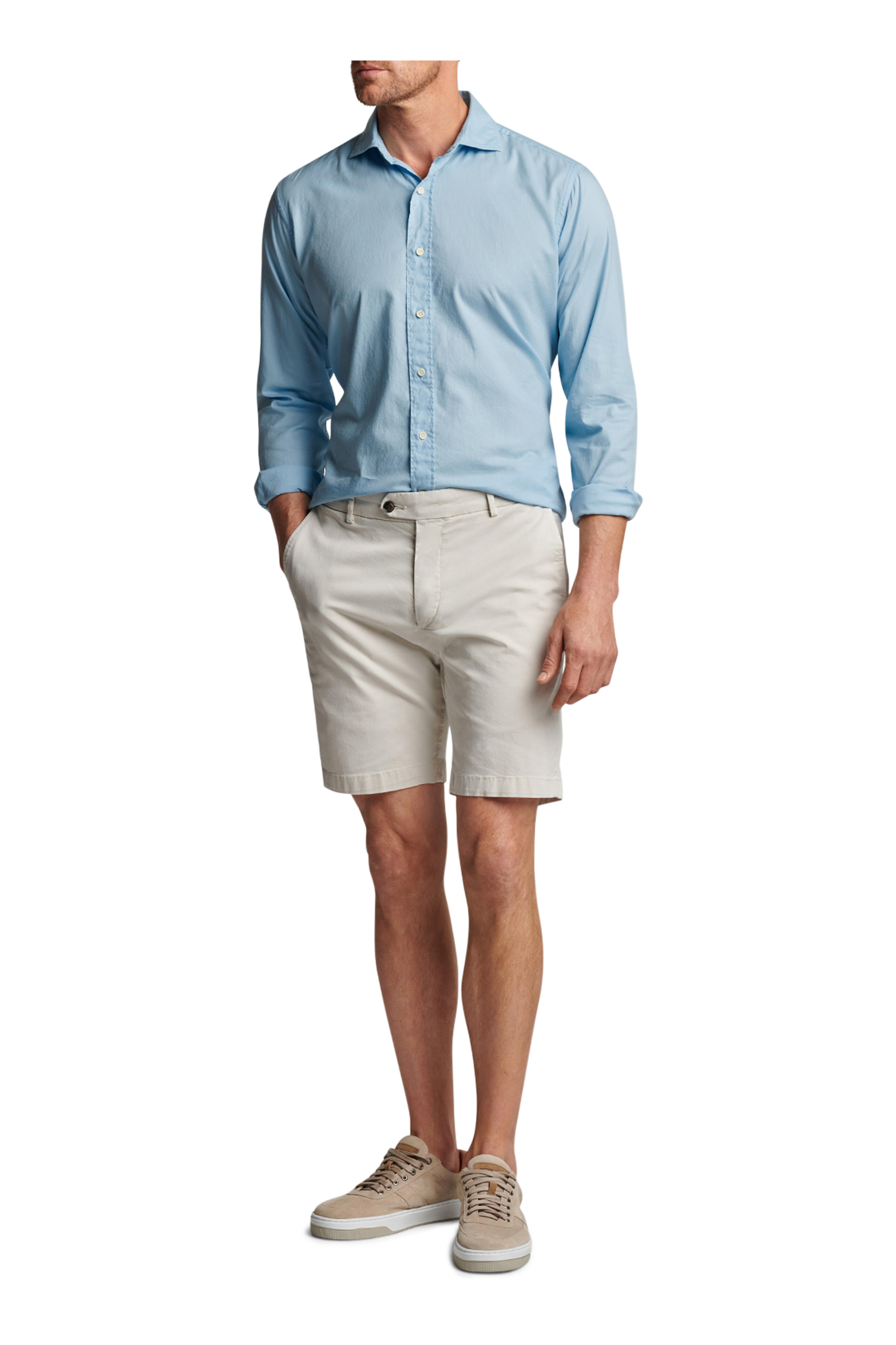 Peter Millar - Sojourn Blue Frost Garment-Dyed Cotton Sport Shirt