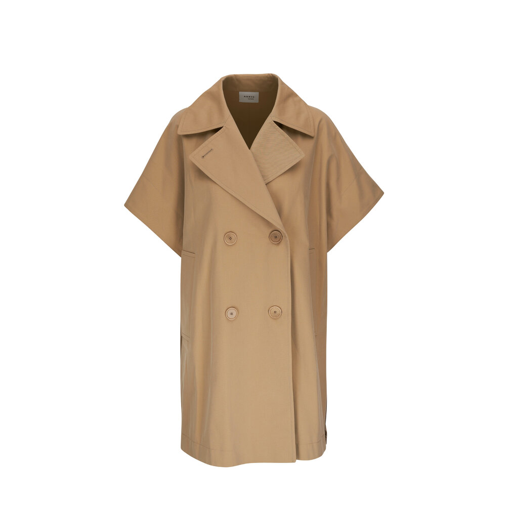 Akris Punto - Beige Hybrid Cape Coat | Mitchell Stores
